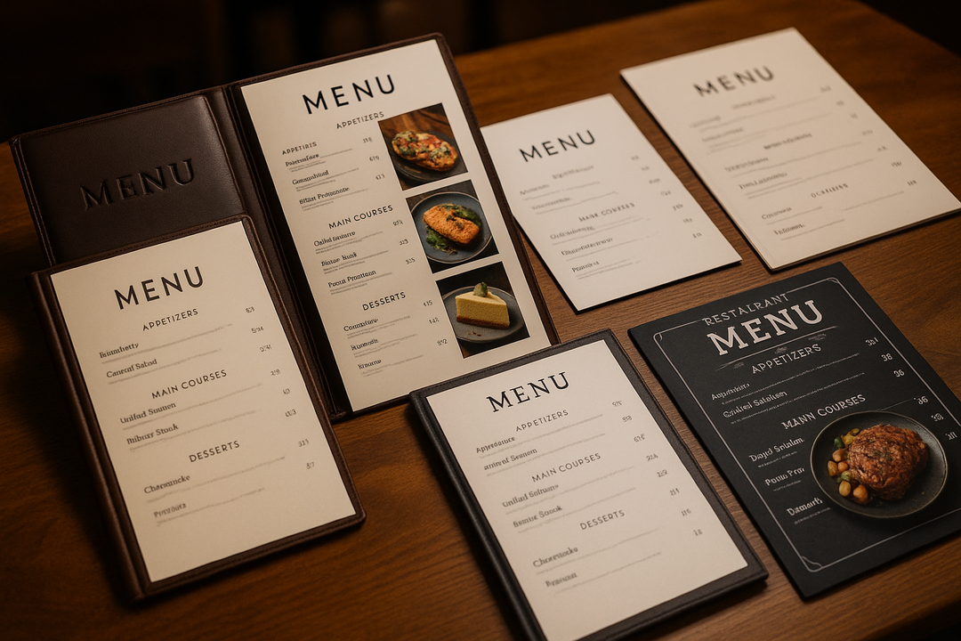 Dine-In Restaurant Menus — Custom Printing | Vital Print Shop – Vital ...